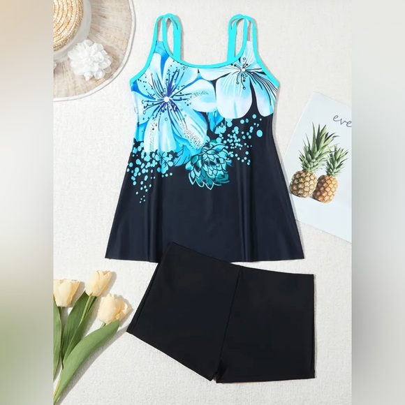Boutique | Swim | New 2 Pc Floral Tankini Swim Set Womens Bathing Suit ...